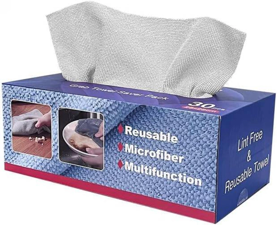 Reusable Macrofibre Cleaning Cloth Towel Rags 50pc - Purified NZ
